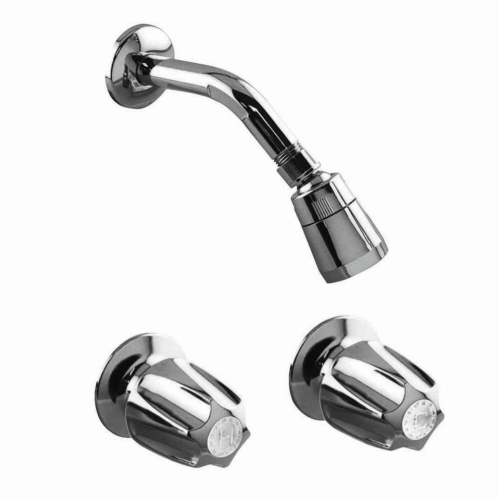 Two Handle Shower Faucet Chrome — BD Supply